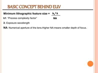 Extreme ultraviolet lithography ppt | PPTX
