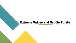 Extreme Values and Saddle Points-Multivariable Calculus | PPTX | Physics | Science