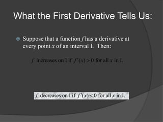 Extreme values of a function & applications of derivative | PPTX ...