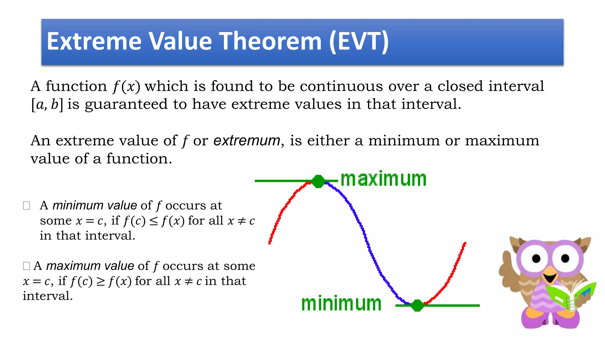 Extreme Value Theorem Pptx
