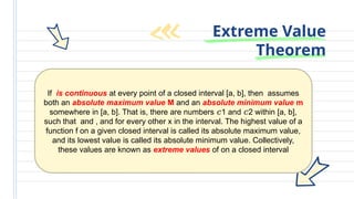 Extreme Value Theorem - Intermediate Value Theorem | PPT