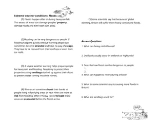 Reading Extreme weather conditions Floods | DOCX