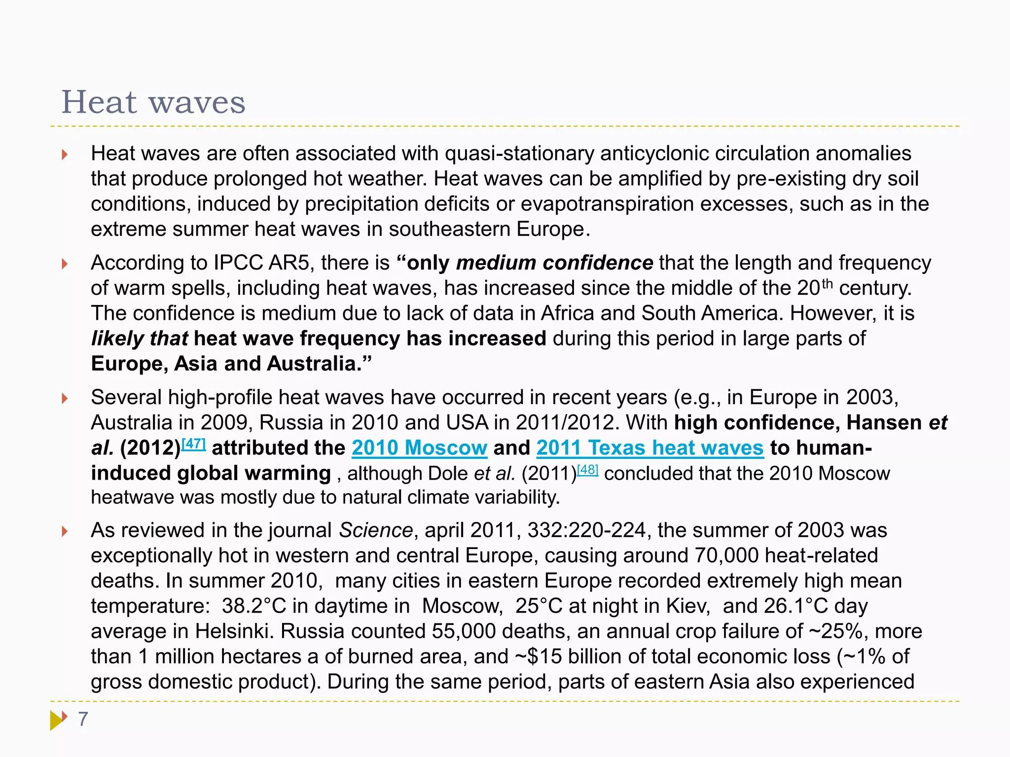 Climate change: Extreme weather events | PPTX