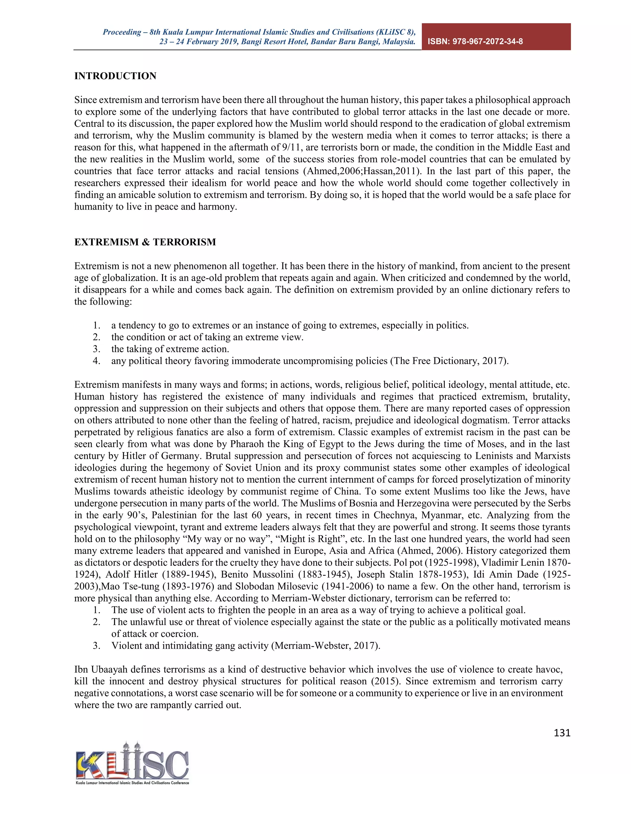 Muslim World in Encountering the Challenges of Global Extremism and ...