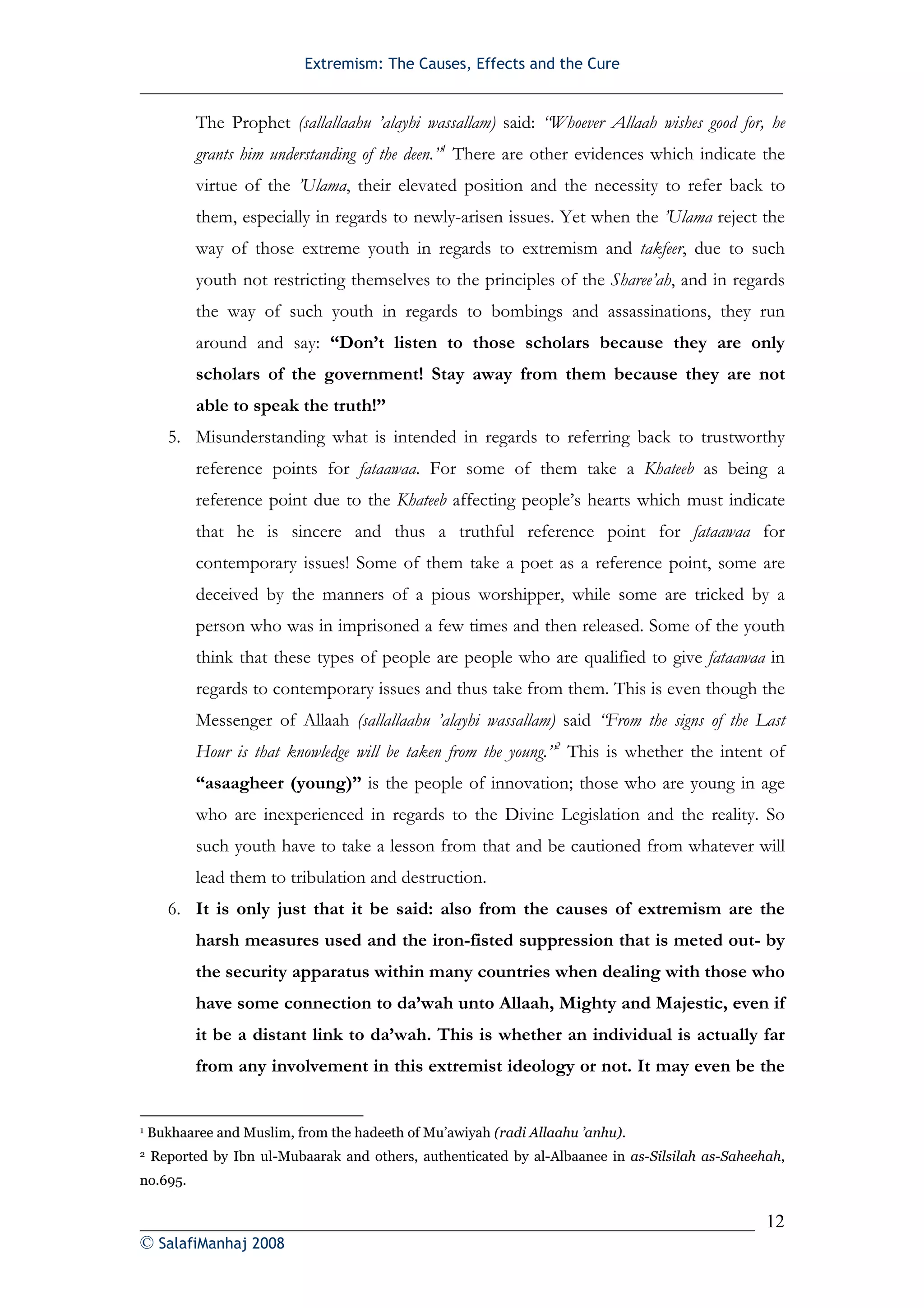 Extremism the causes effect and the cure | PDF