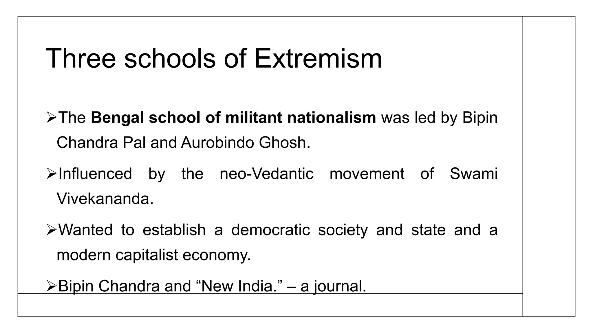 Extremists of the indian nationalism in indian history | PPTX