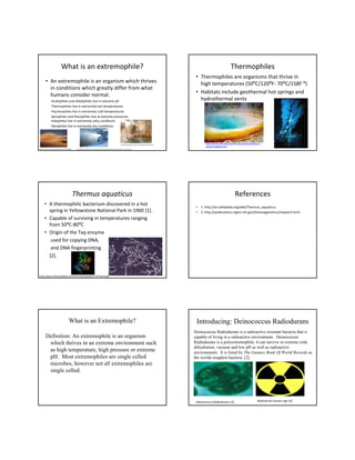 Extremophiles | PDF