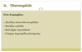 Thermophiles Examples