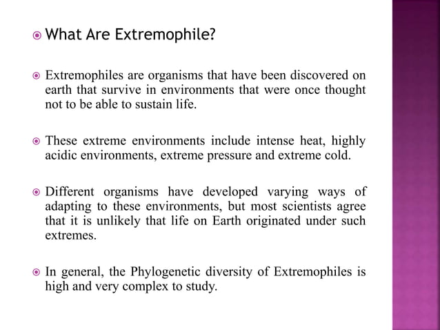 Extremophiles | PPT