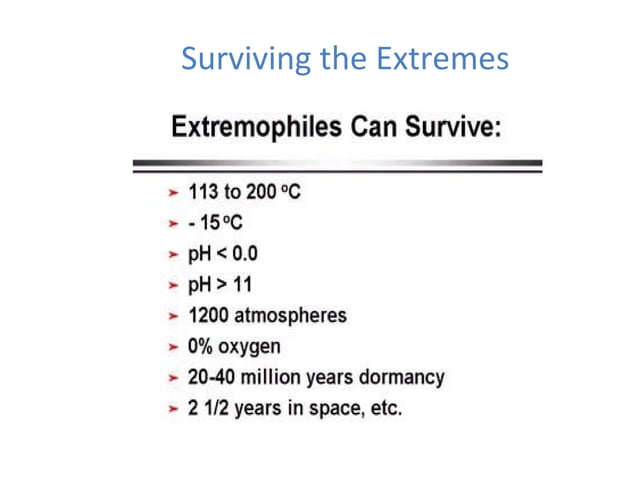 Extremophiles | PPT | Chemistry | Science