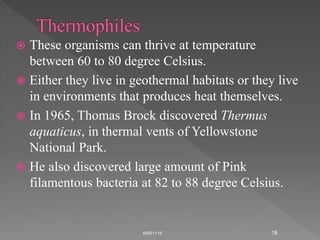 Thermophiles Examples