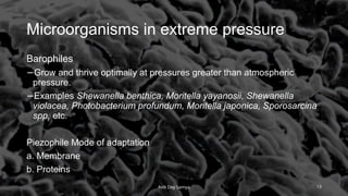 Types of Extremophiles, their adaptation mechanisms, and importance. .pptx