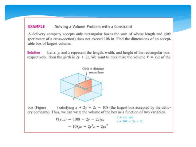 Optimisation-two and three variables | PPT