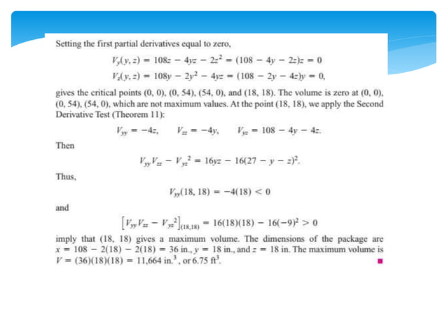 Optimisation-two and three variables | PPT