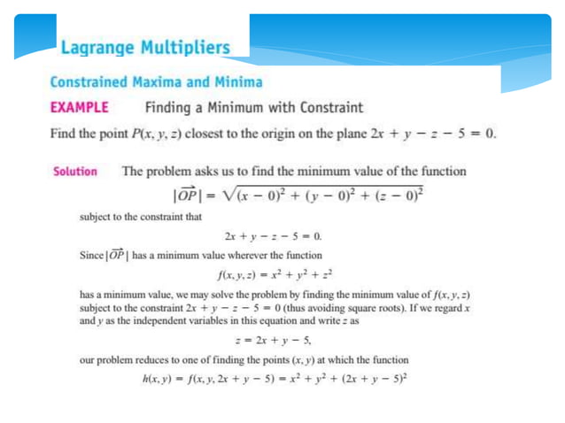 Optimisation-two and three variables | PPT