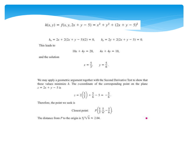 Optimisation-two and three variables | PPT