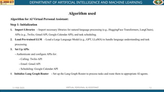 Virtual ai personal assistant using LLM and gen AI | PPTX