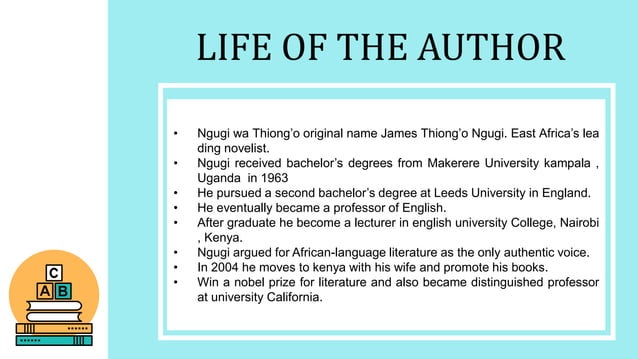 A GRAIN OF WHEAT Ngũgĩ wa Thiong'o EXTRINSIC ELEMENTS | PPT