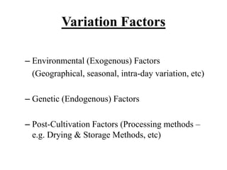 Extrinsic factors affecting cultivation and collection of medicinal ...