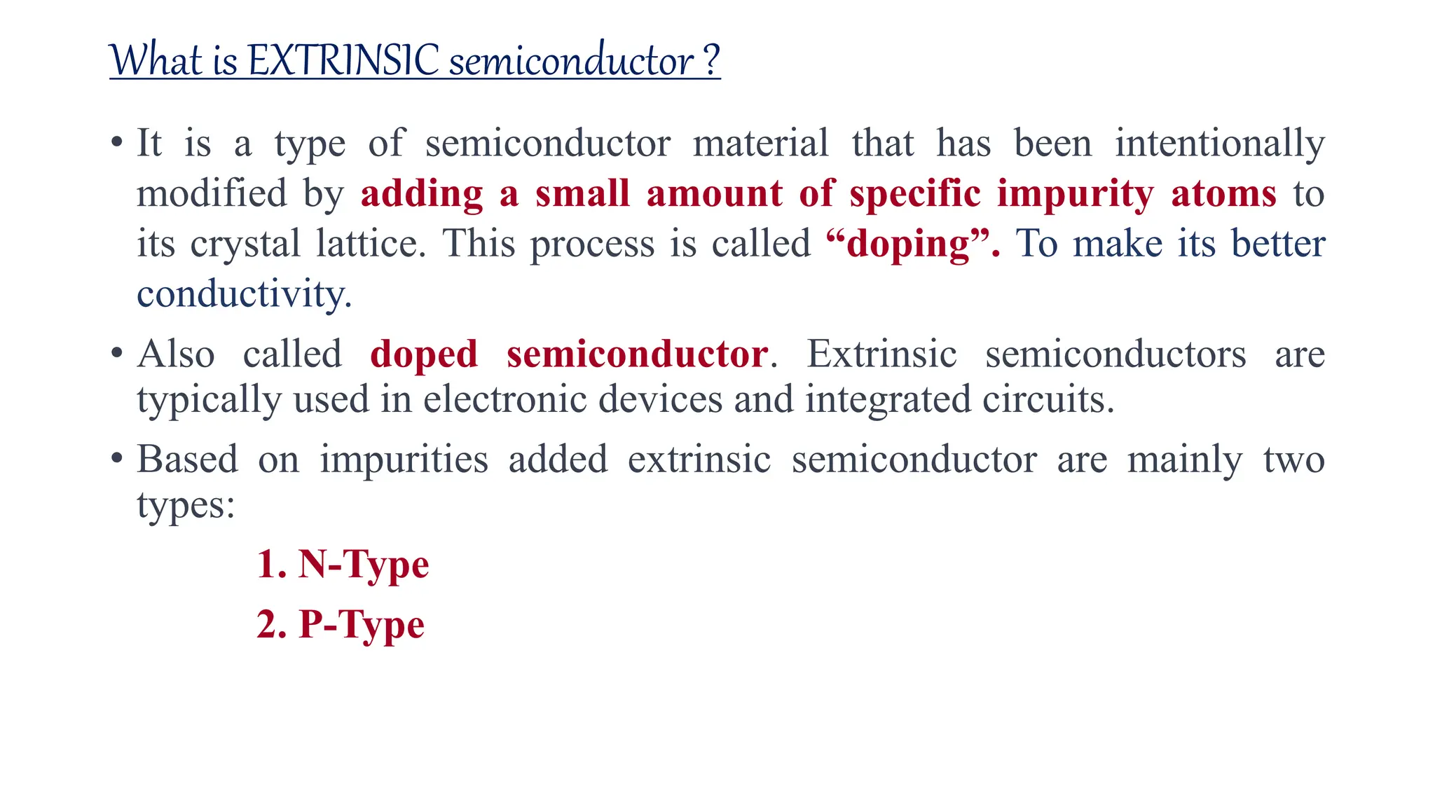 Extrinsic semiconductor n- type and p- type Semiconducter r.pptx