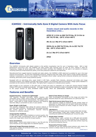 Extronics iCAM502 Camera - Hazardous Area ATEX Cameras | PDF