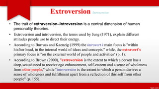 Extroversion introversion | PPTX