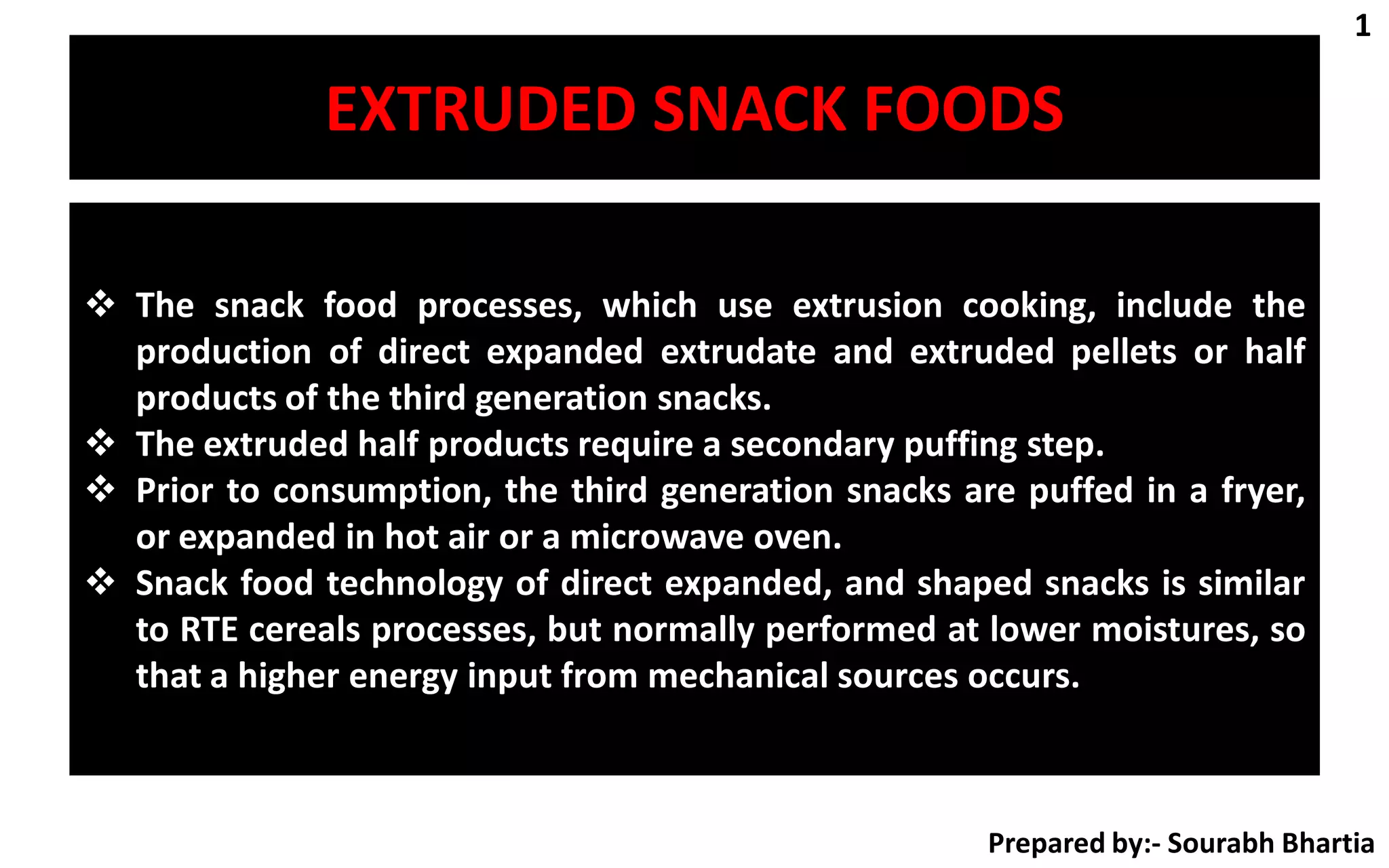 Extruded snacks | PDF