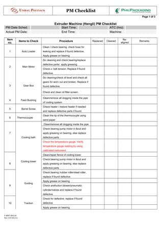 Extruder machine (hengli) revision 2 07-02-12 | DOC
