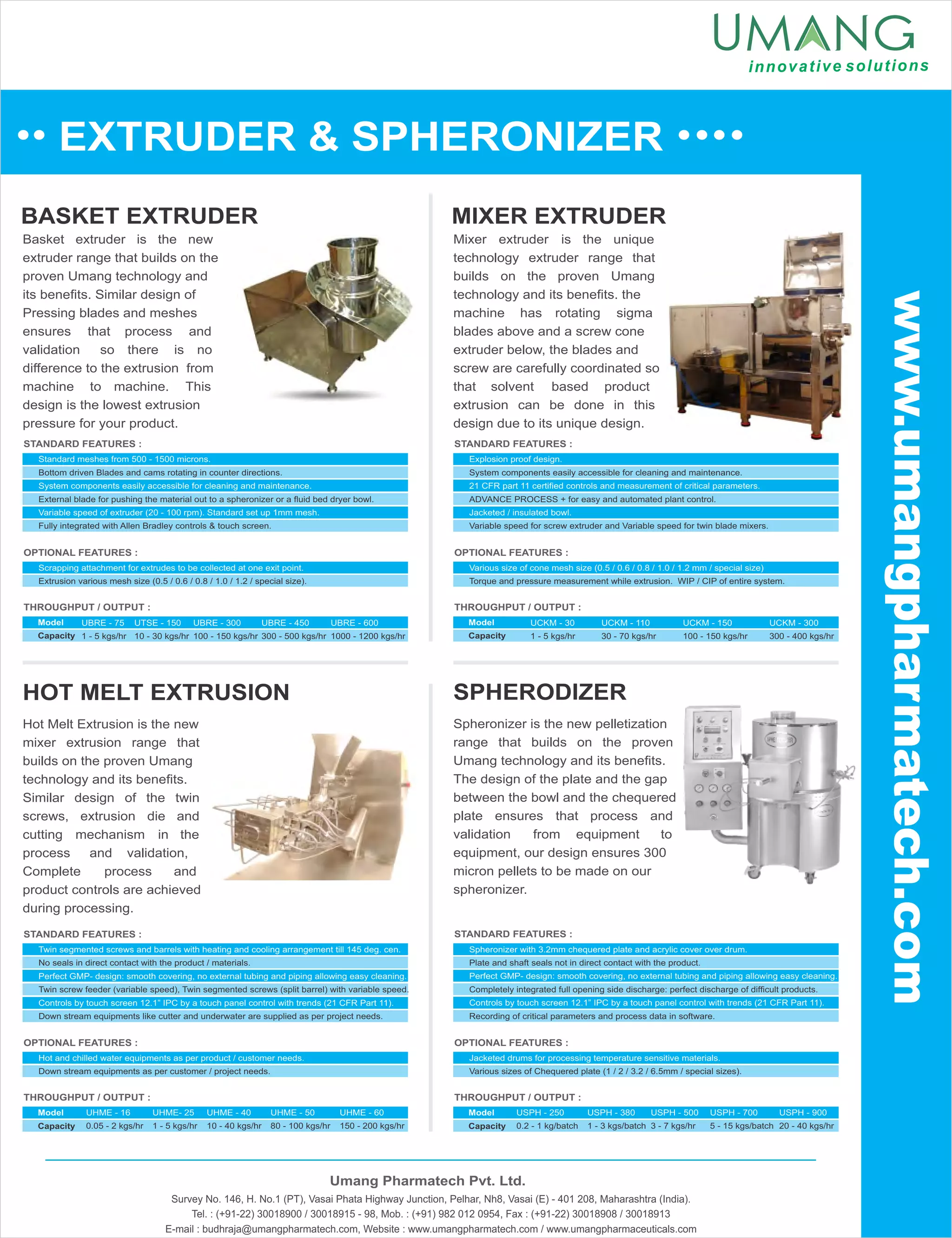 Extruder & spheronizer | PDF