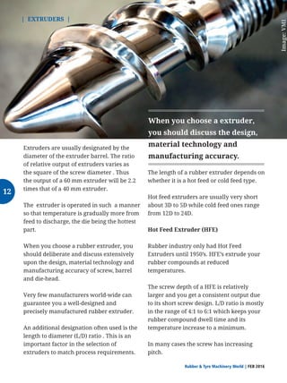 Extruders - Special Supplement From Rubber & Tyre Machinery World | PDF