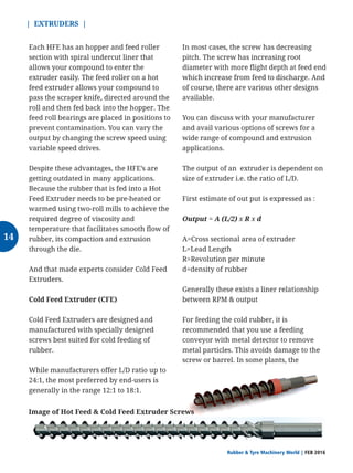 Extruders - Special Supplement From Rubber & Tyre Machinery World | PDF