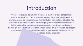 extrusión procesos de Manufactura empresarial | PPTX