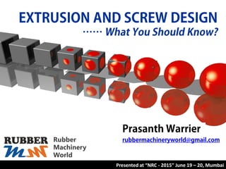 Extrusion and Screw Design | PDF