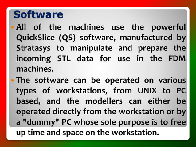Fused Deposition Modelling by Hari Prasad | PPTX | 3-D Graphics | Computer Software and Applications