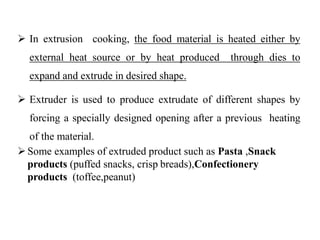Extrusion cooking seminar new | PPTX