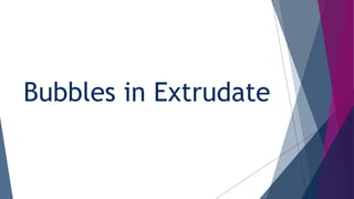 Polymer Extrusion problems & Defects | PPTX