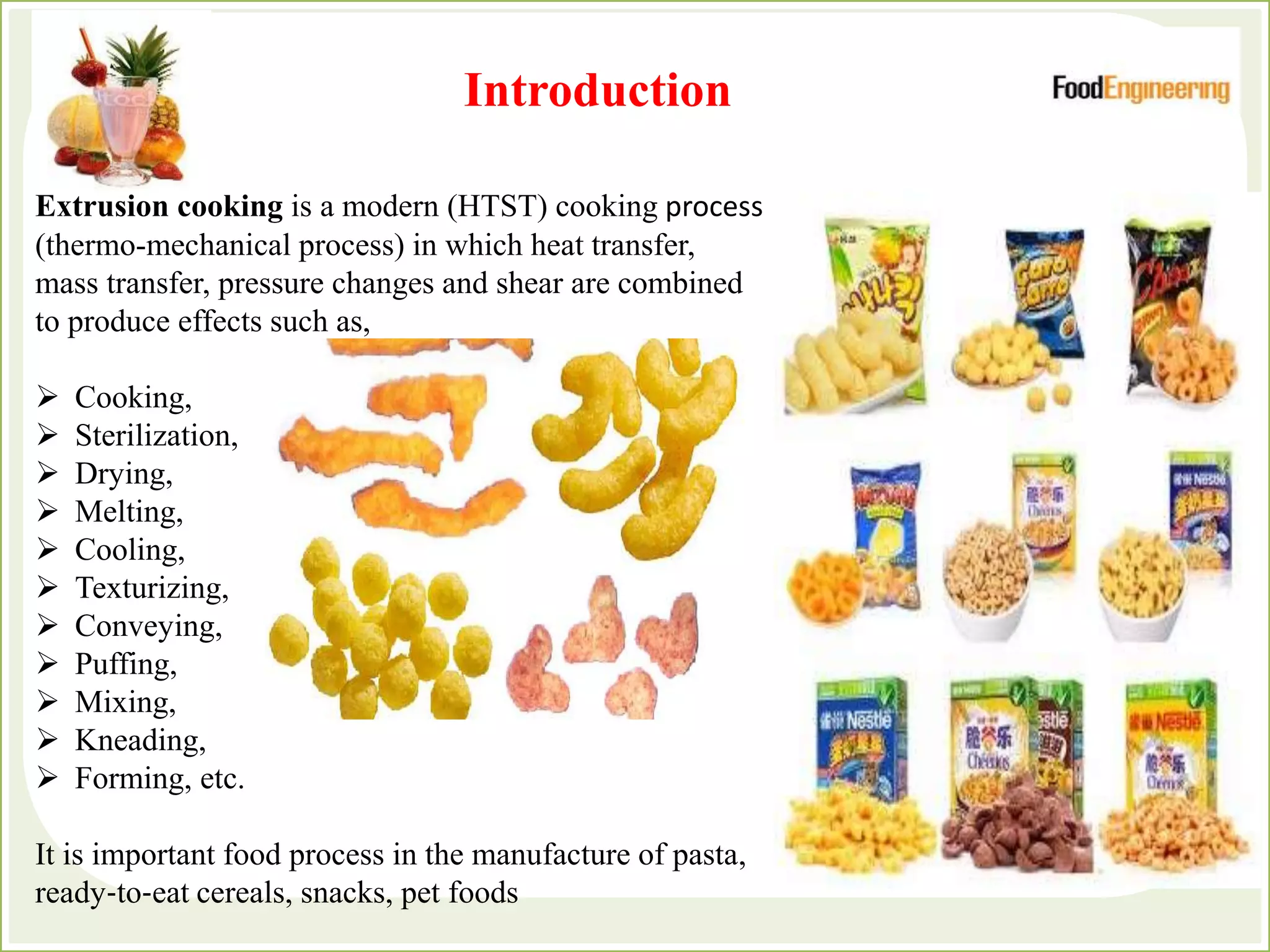 Extrusion Technology in Food Processing | PPTX
