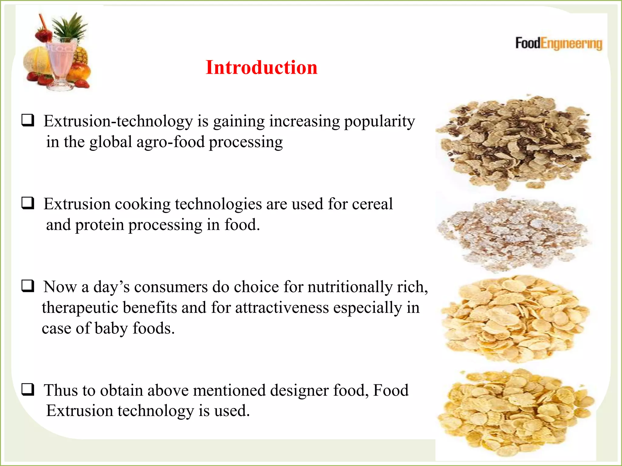 Extrusion Technology in Food Processing | PPTX