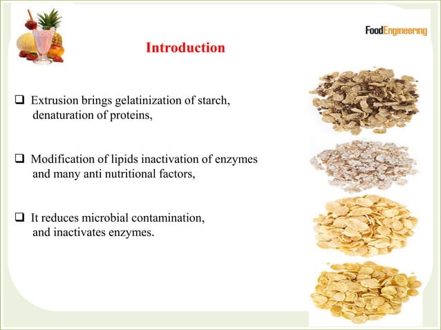 Extrusion Technology in Food Processing | PPTX | Chemistry | Science