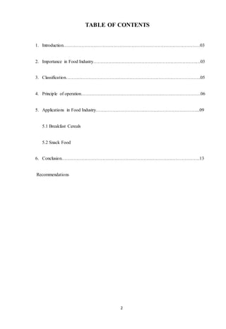 Food Extrusion | Food Processing | DOCX
