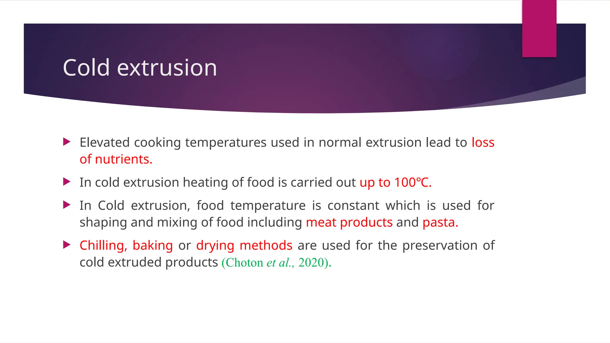 Role of extrusion technology in Food Processing | PPTX