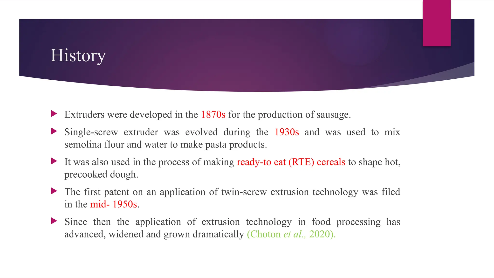 Role of extrusion technology in Food Processing | PPTX