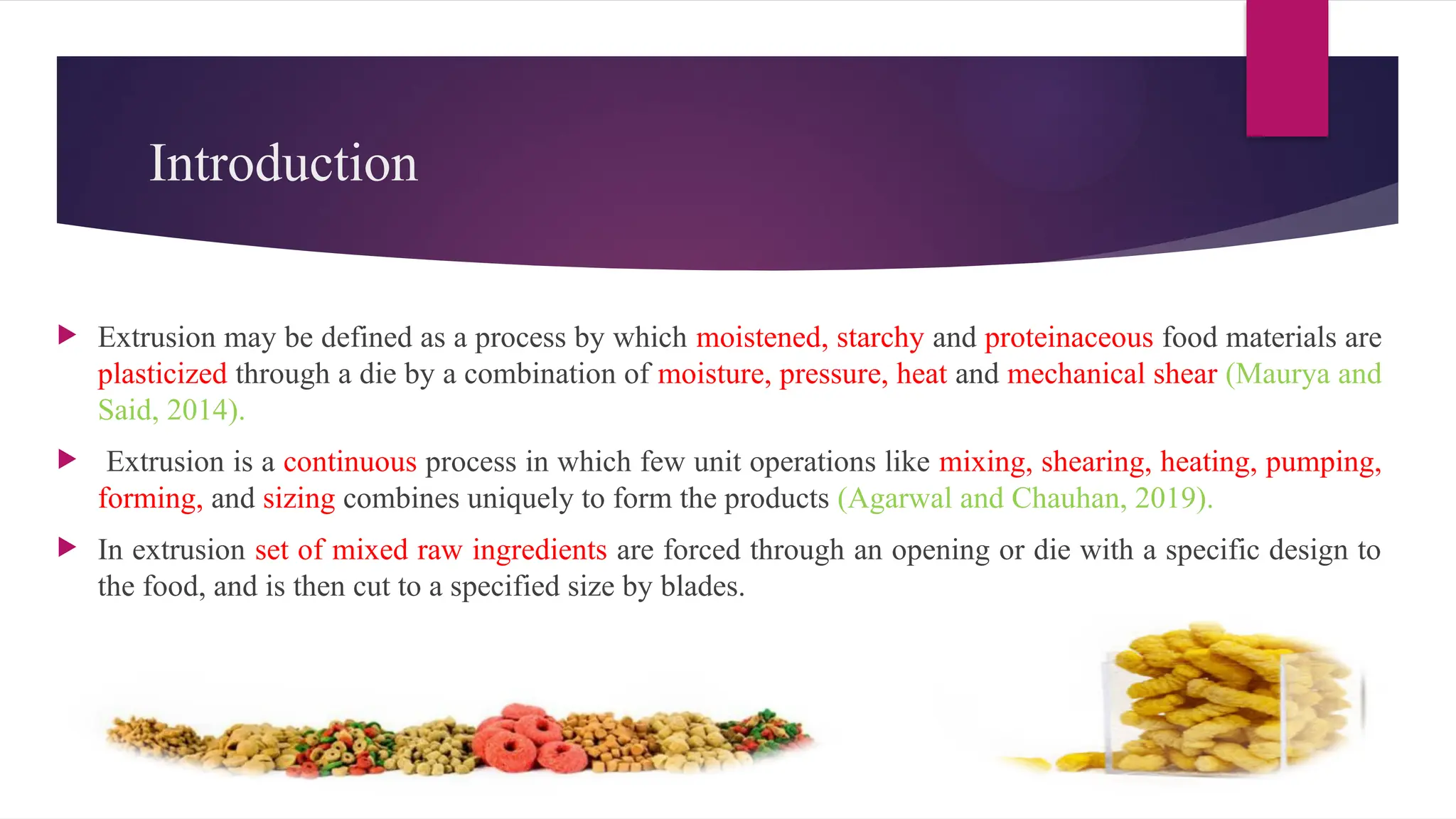 Role of extrusion technology in Food Processing | PPTX