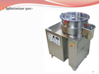 Extrution spheronization | PPTX