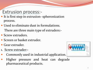 Extrution spheronization | PPTX