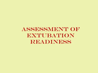 Extubation | PPT