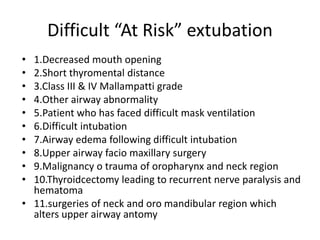Extubation and reintubation | PPTX | Lung and Respiratory Health ...