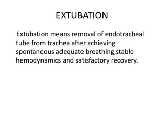 Extubation and reintubation | PPTX | Lung and Respiratory Health ...