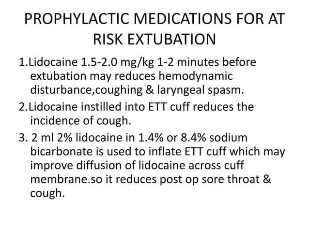 Extubation and reintubation | PPTX | Lung and Respiratory Health ...