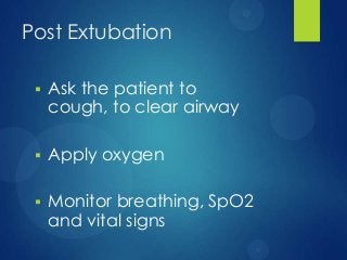 Extubation in pacu#1 | PPTX